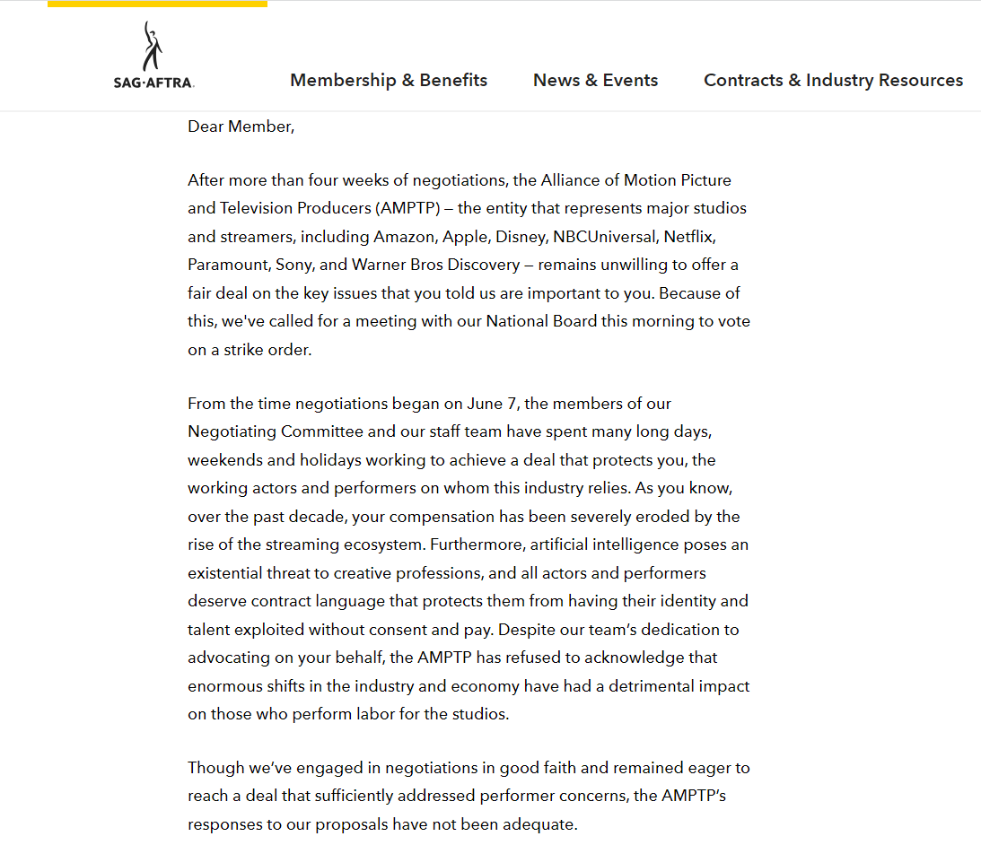 Mediator’s Hat: SAG-AFTRA, WGA, and AMPTP strikes and an industry ...